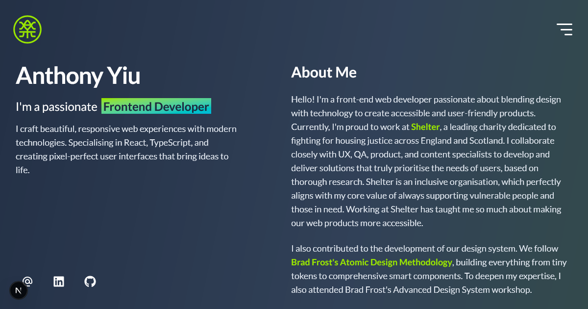 Anthony Yiu | Front-end Developer & Graphic Designer